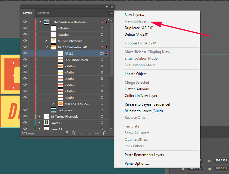 Solved: New Sublayer command not available - Adobe Product Community - 11042390